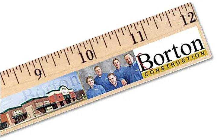Custom Wood Ruler - English Scale | Promotional Branded Item
