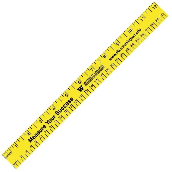 12" Enamel Wood Ruler - Customizable Promo Product