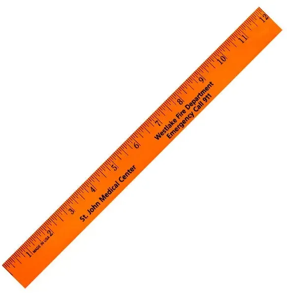 Fluorescent English Ruler with Custom Logo Options