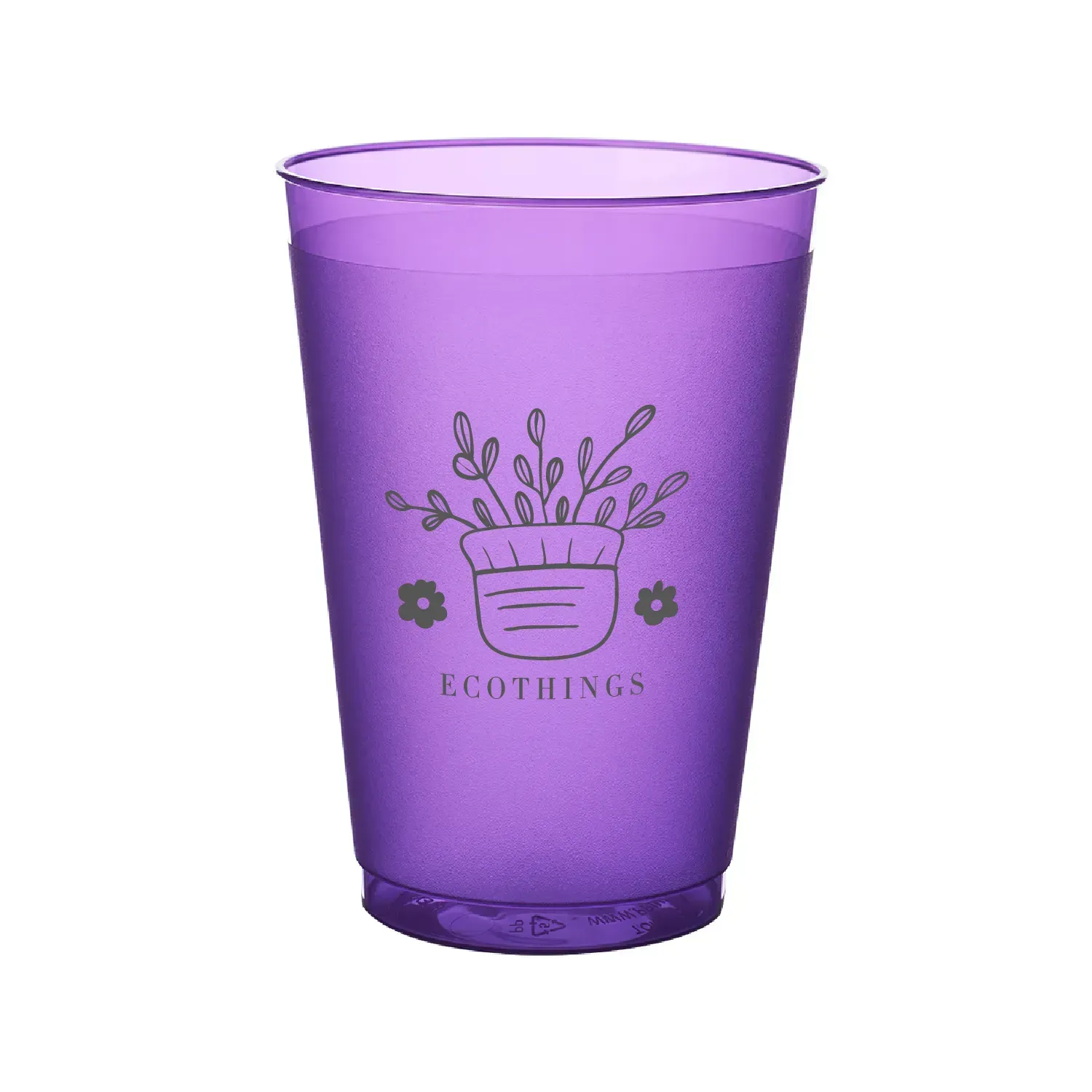 12 oz. Frosted Plastic Stadium Cups (1 Color) - Promotional Product Inc.