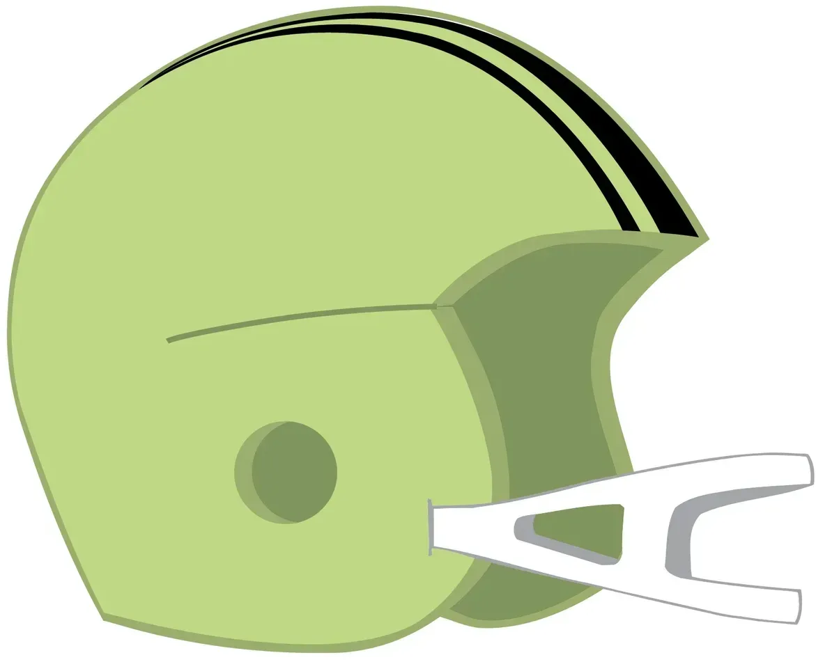 Green Football Helmet Clipart