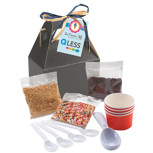 Branded Gable Box Ice Cream Sundae DIY Kit - Promotional Product Inc.