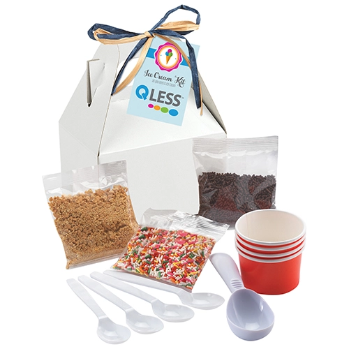 Branded Gable Box Ice Cream Sundae DIY Kit - Promotional Product Inc.