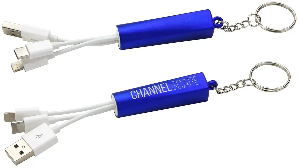 Light-Up Cable Keychain | 3-in-1 | 10 oz. | FSC® Certified